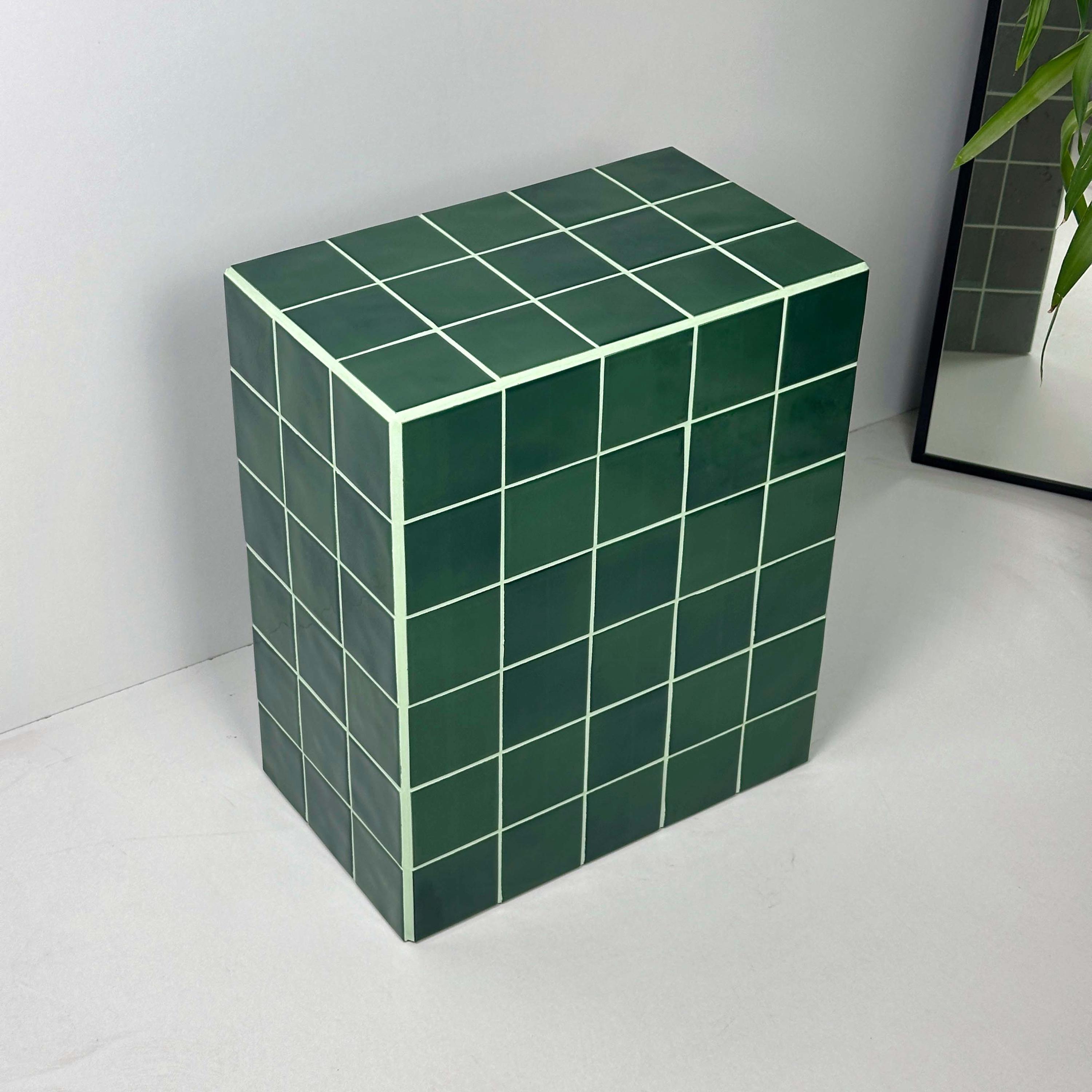 Tiled Cube Table, Pedestal - Etsy