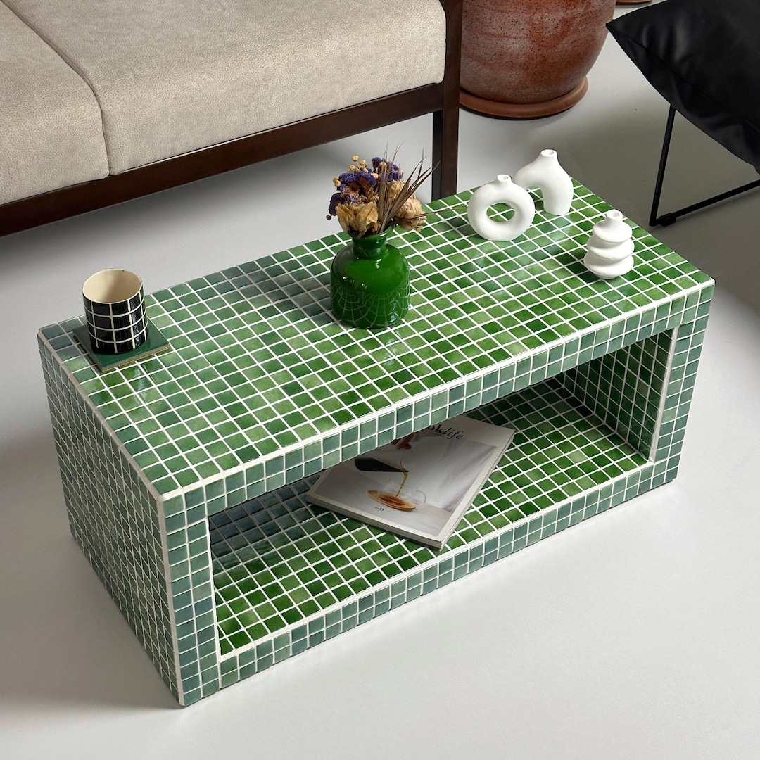 Tiled Coffee Table/shoe Rack, Shoey L - Etsy