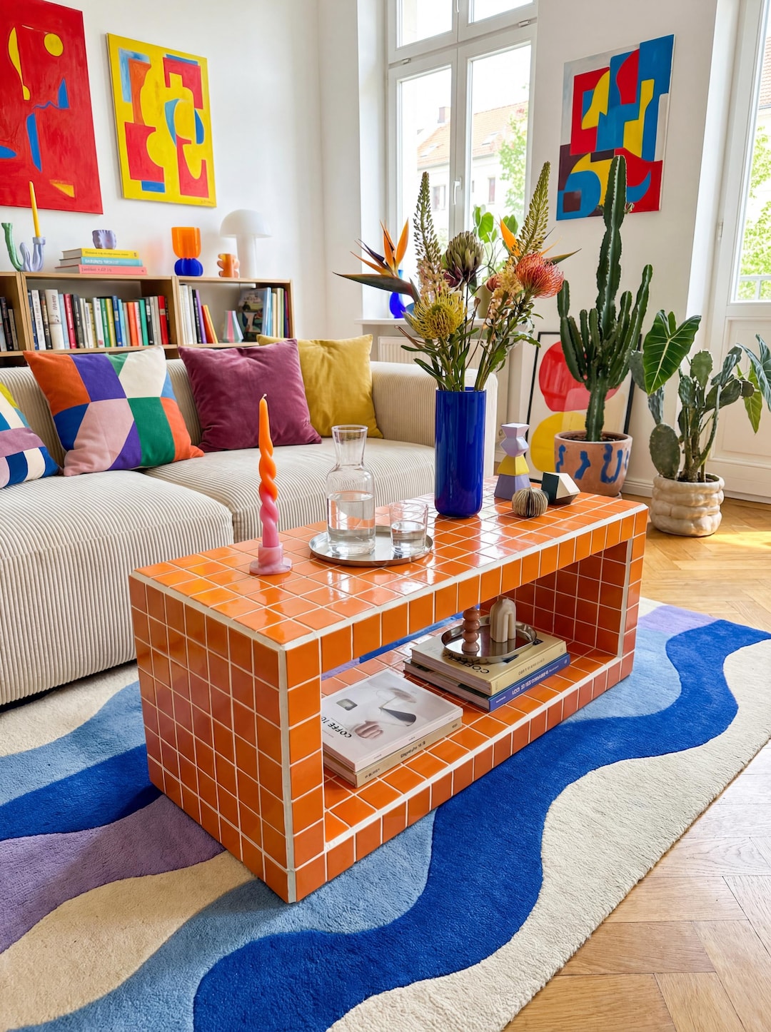 Tiled Coffee Table/shoe Rack, Shoey M - Etsy