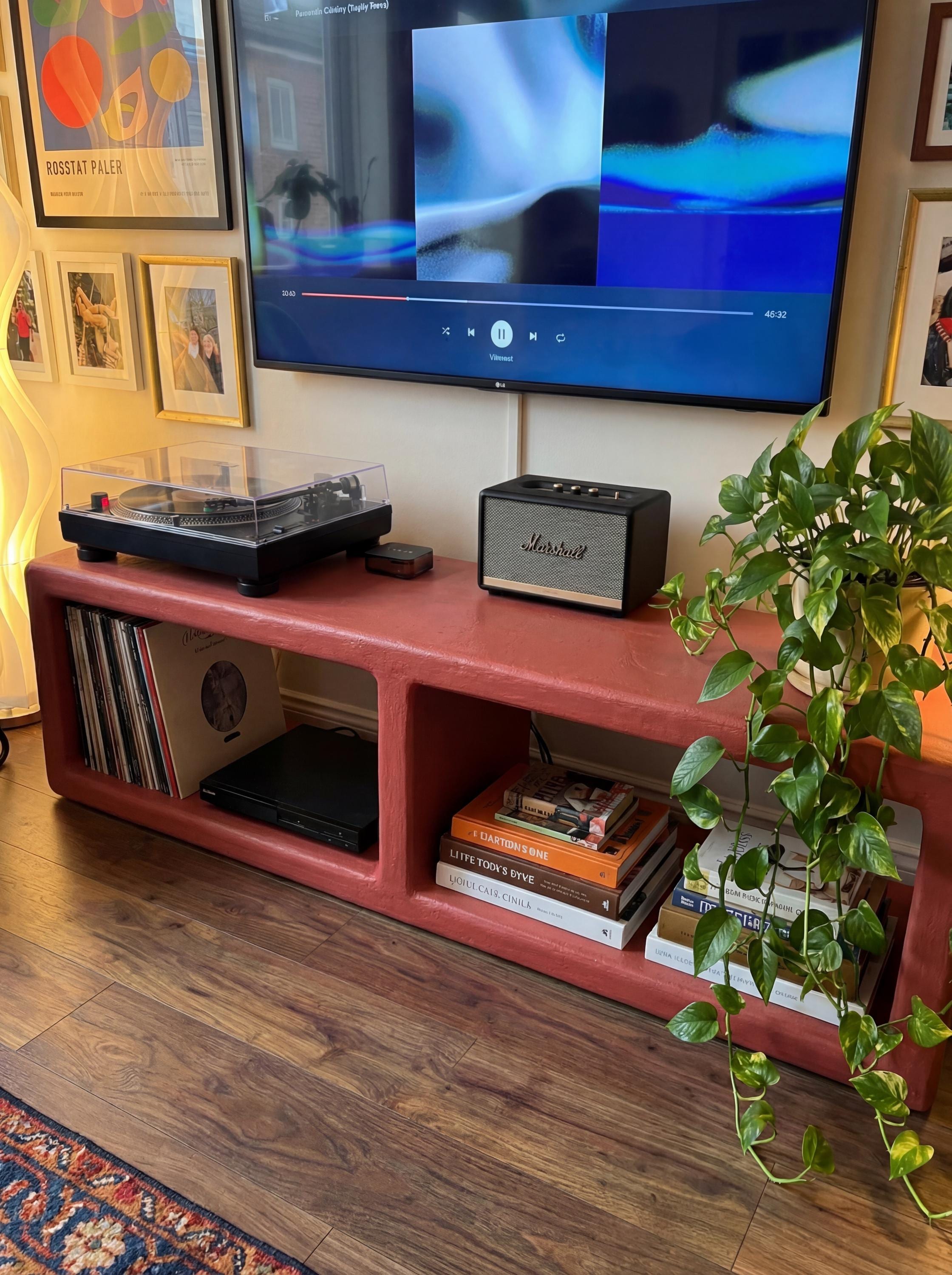 Luno Tv Unit, Micro Concrete Texture - Etsy