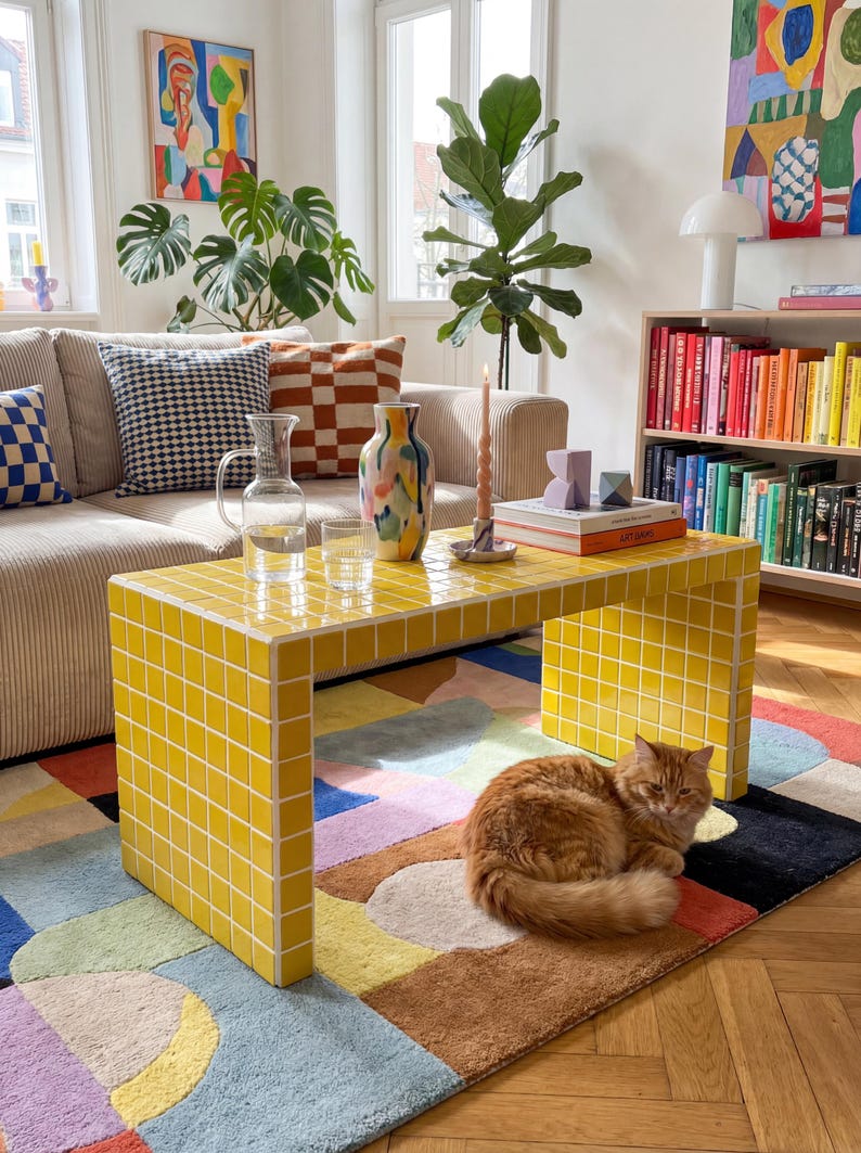 Tiled Coffee Table, Vividus L - Etsy