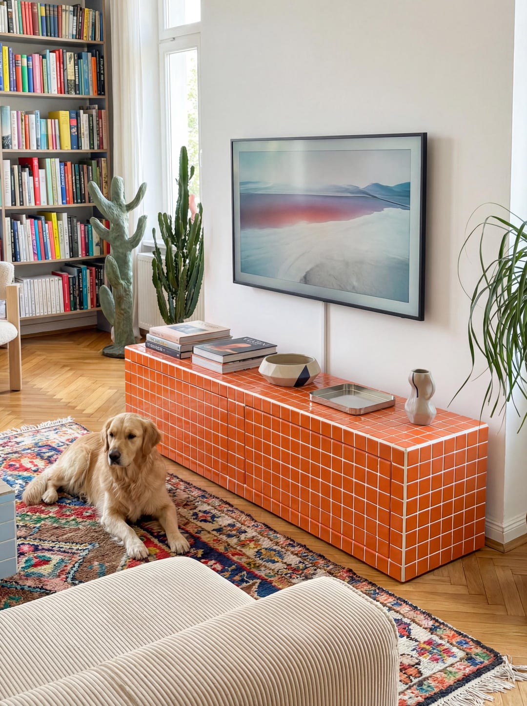 Tiled TV Stand With Drawers, W-box - Etsy