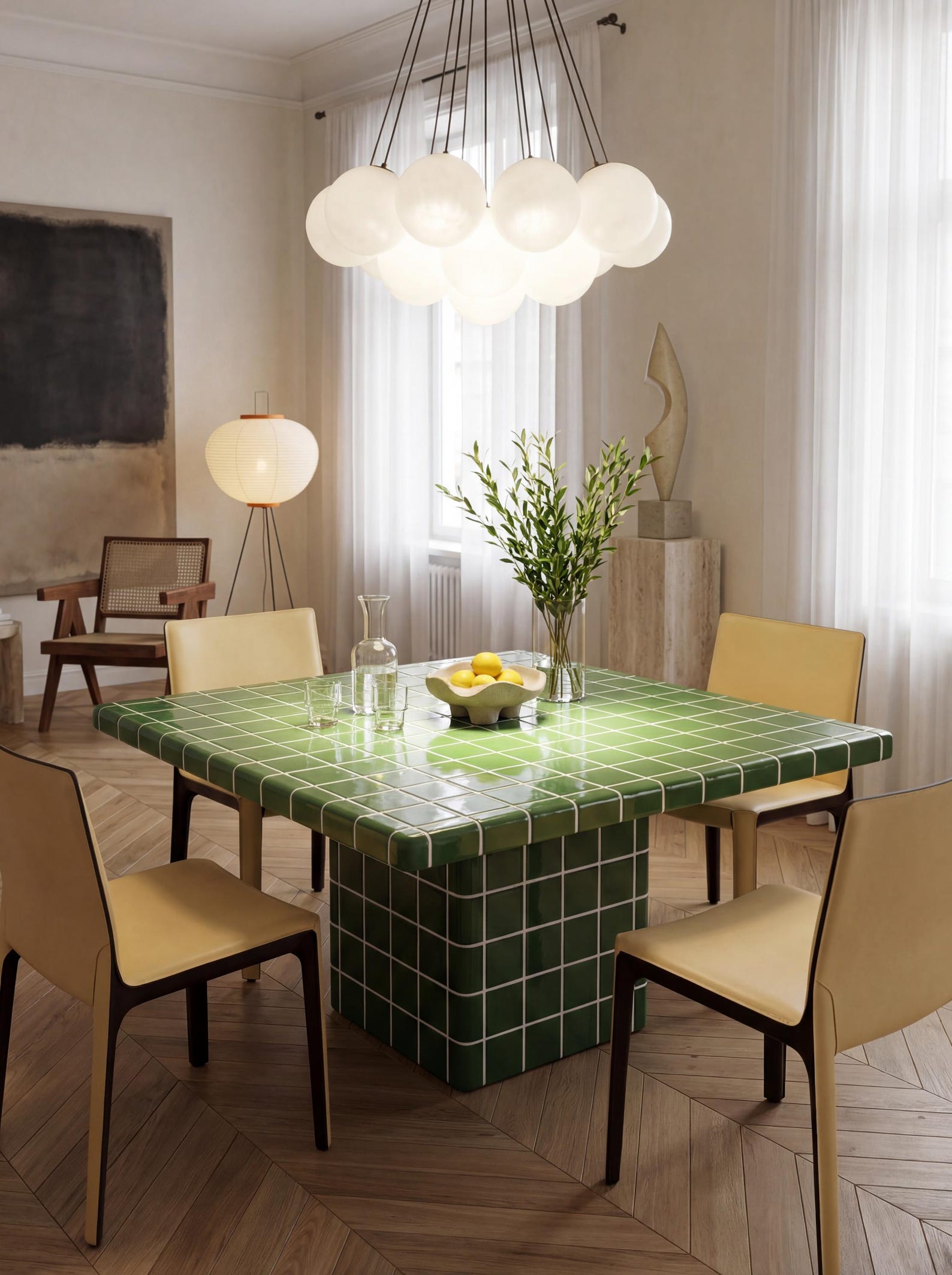 Tiled Square Dining Table, Mellow - Etsy