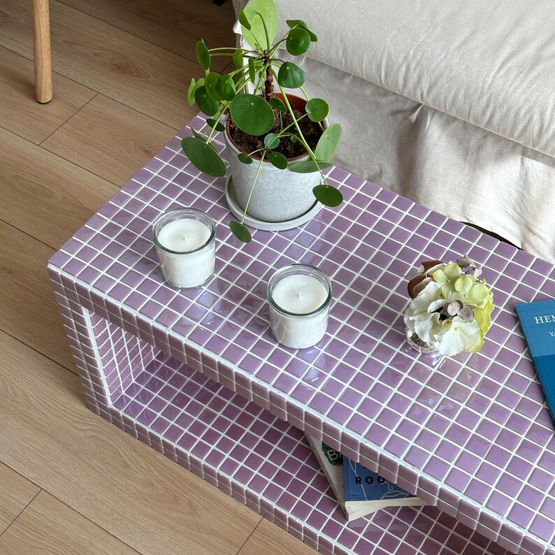 Tiled Coffee Table/shoe Rack, Shoey - Etsy