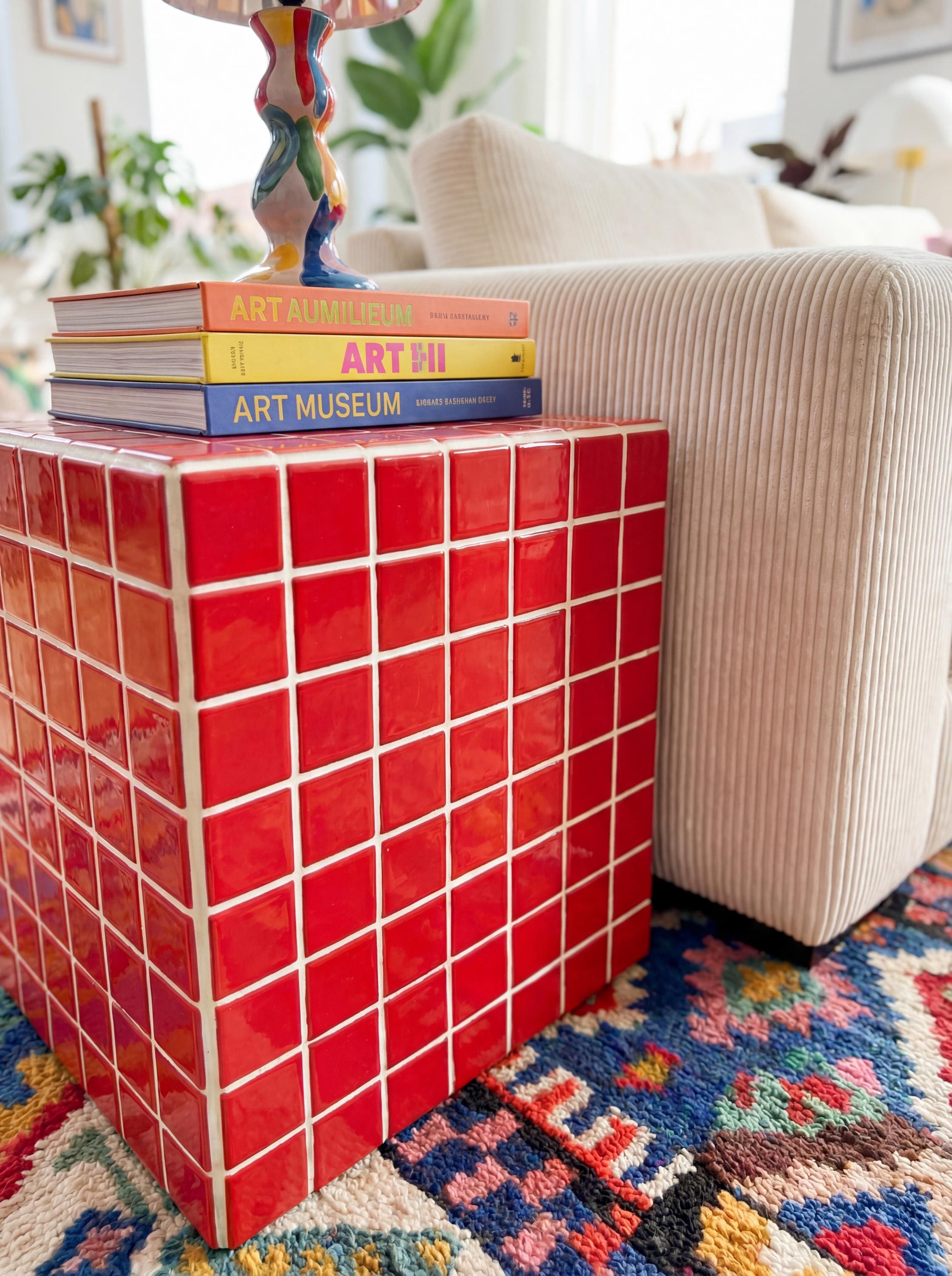Tiled Side Table, Box M - Etsy