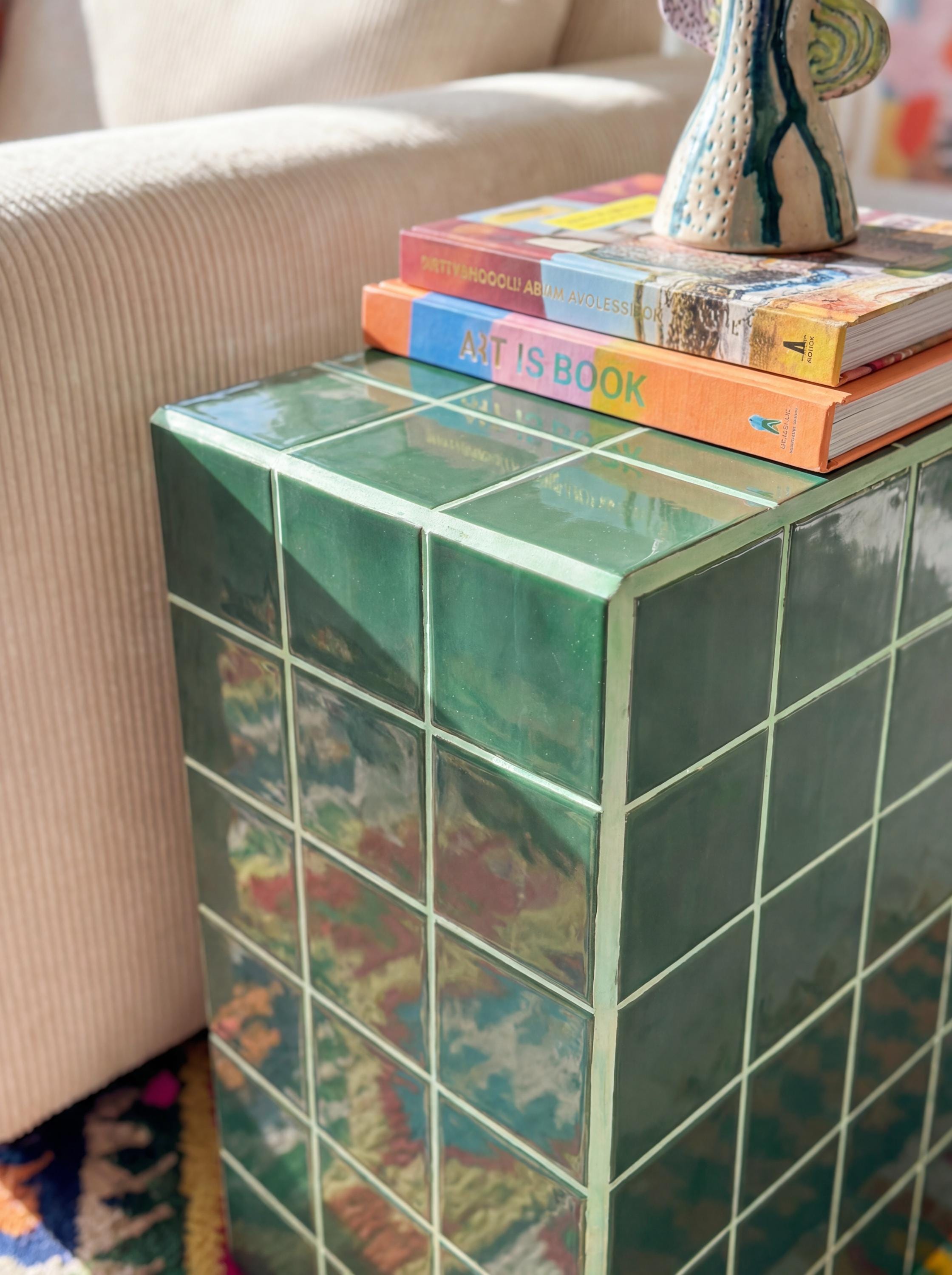 Tiled Cube Table, Pedestal - Etsy