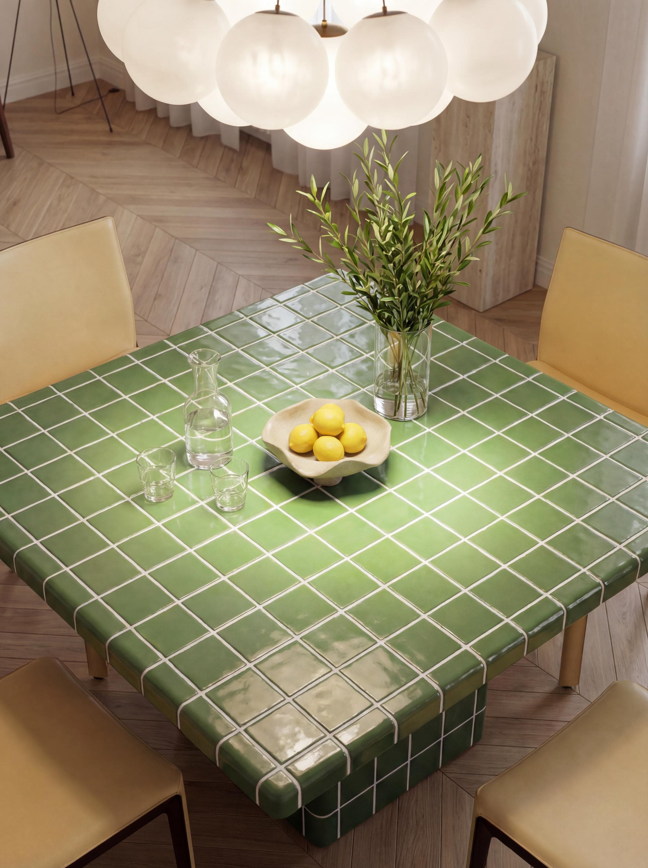 Tiled Square Dining Table, Mellow - Etsy