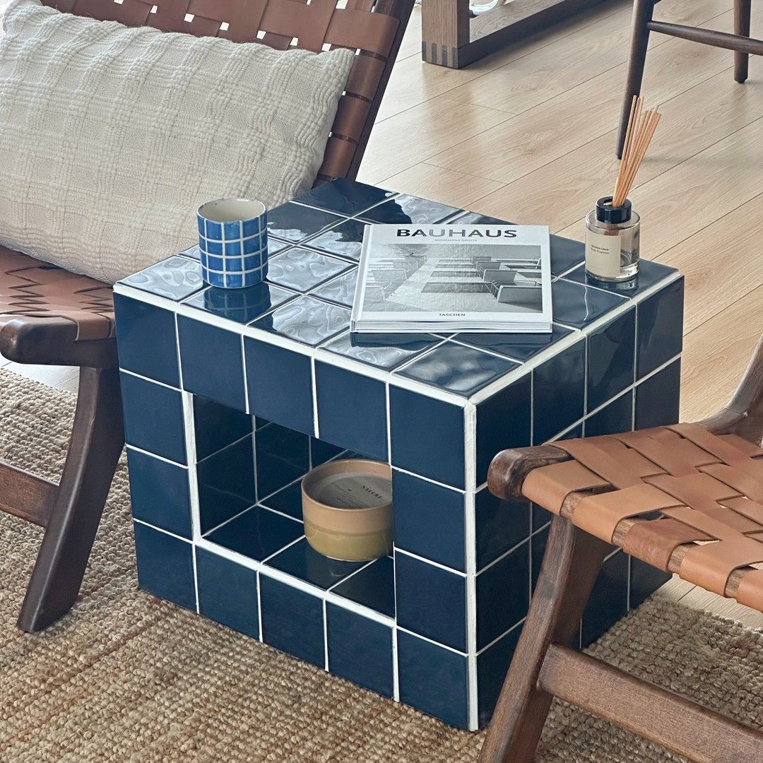 Tiled Side Table, Retro - Etsy