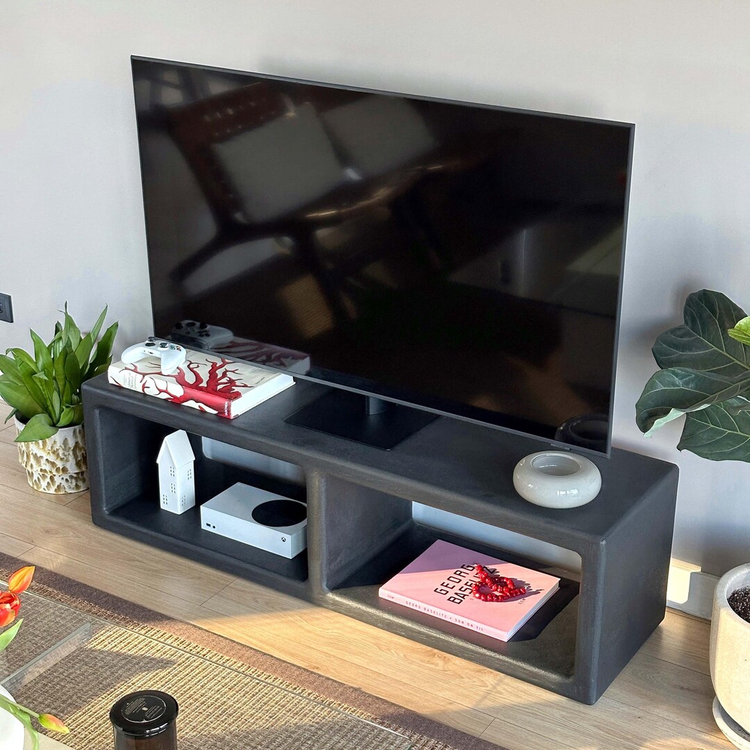 Luno Tv Unit, Concrete Texture - Etsy