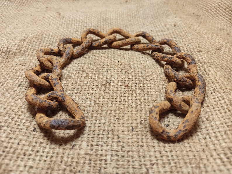 Rustic Chain Vintage Chain Old Rusted Chain Link Chain Rusty Chain ...
