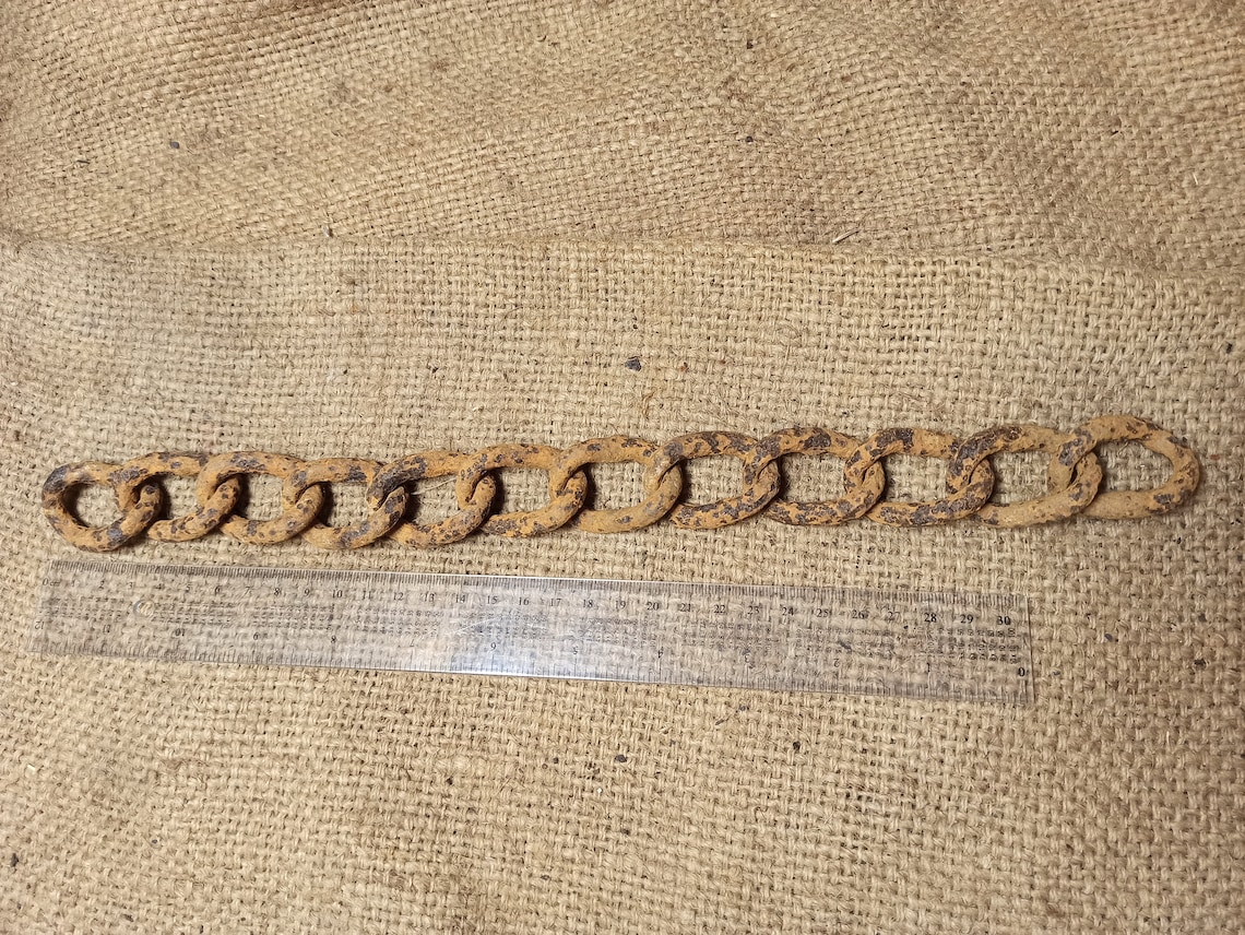 Rustic Chain Vintage Chain Old Rusted Chain Link Chain Rusty Chain ...