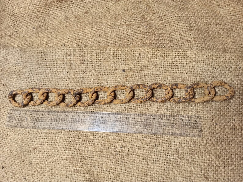 Rustic Chain Vintage Chain Old Rusted Chain Link Chain Rusty | Etsy