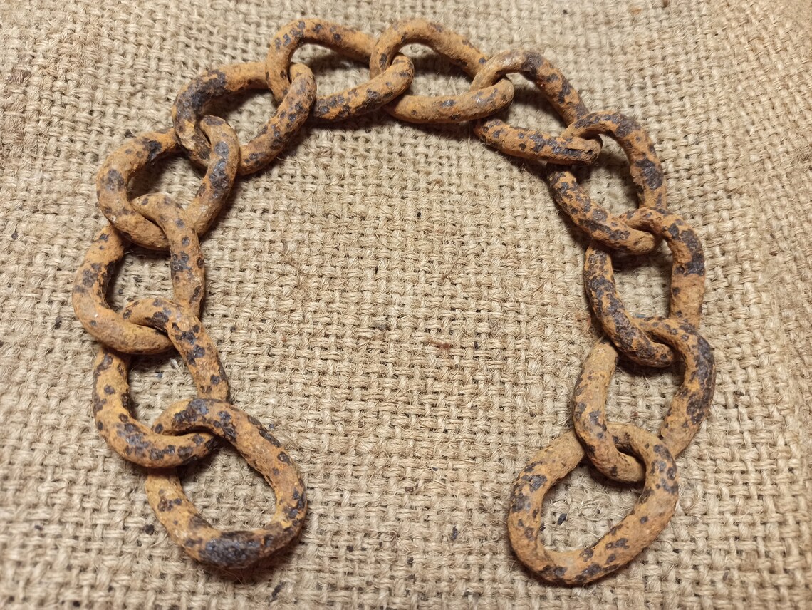Rustic Chain Vintage Chain Old Rusted Chain Link Chain Rusty Chain ...