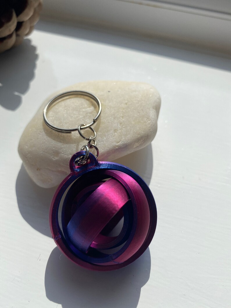3D Printed Gyro Fidget Keyring EDC Aide Sensory Spinner - Etsy