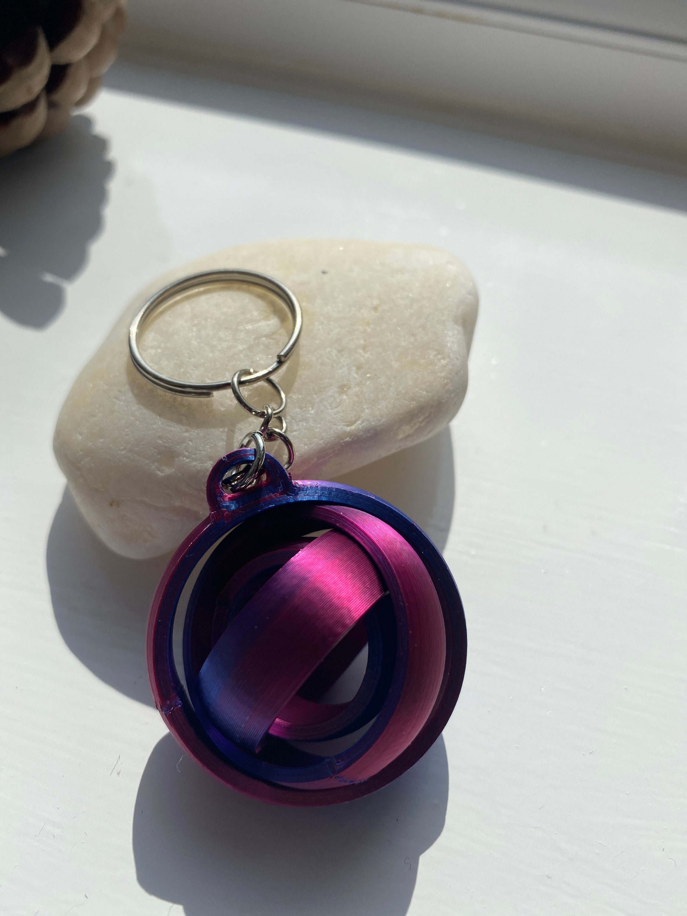 3D Printed Gyro Fidget Keyring EDC Aide Sensory Spinner - Etsy UK