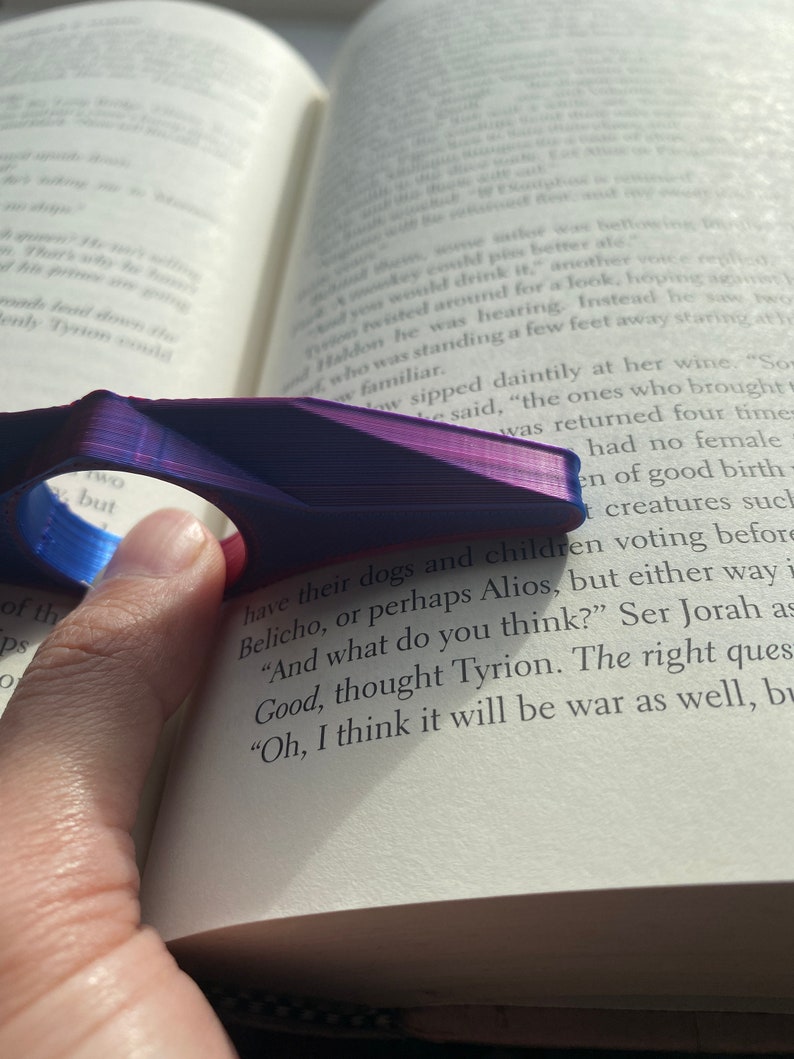 3D Printed Book Page Holder Thumb Book Page Holder Book - Etsy UK