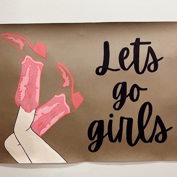 Painted Brown Paper Signs - Etsy