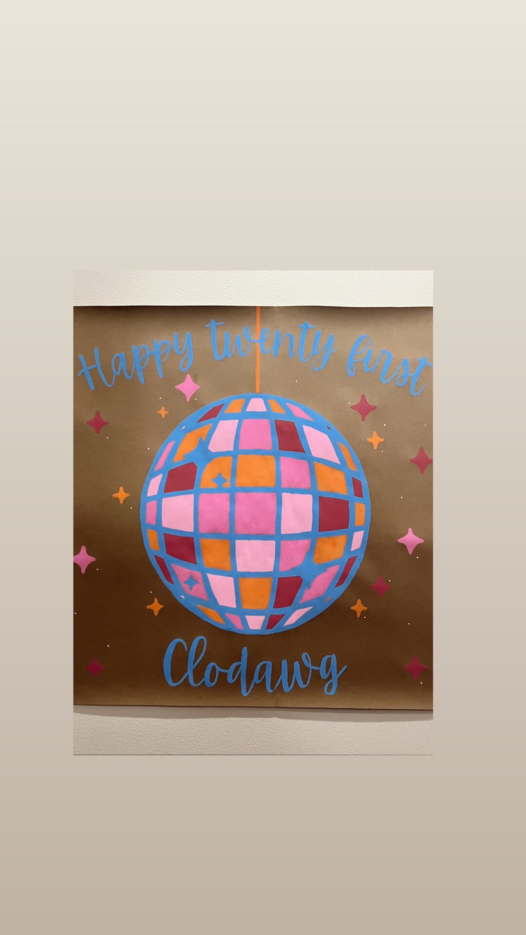 Hand Painted Brown Paper Banner That is Completely Customizable - Etsy