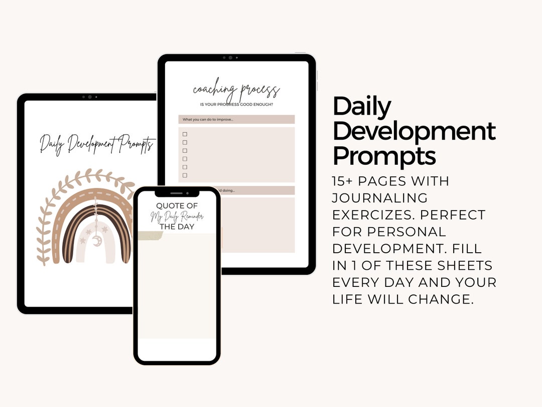 Personal Development Printable, Digital Planner Personal Growth, Goal ...