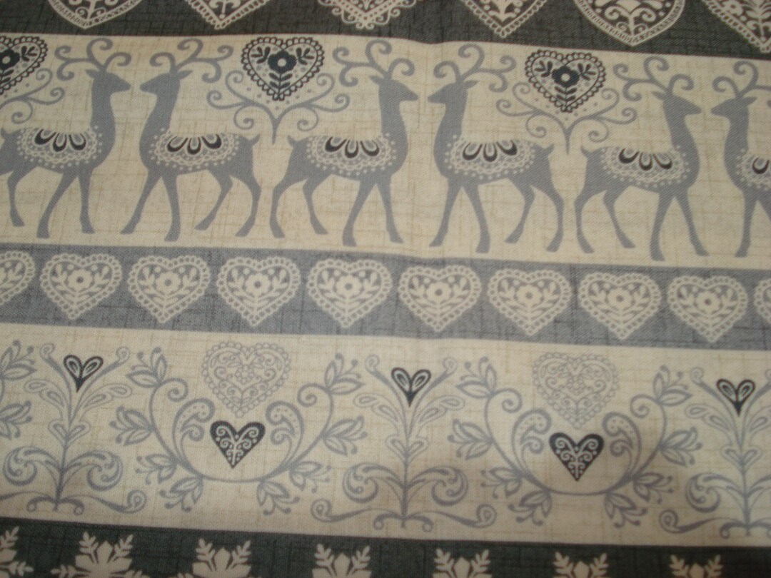 Scandinavian Design Fabric/1588 Scandi 3/border Stripe/the Henley ...