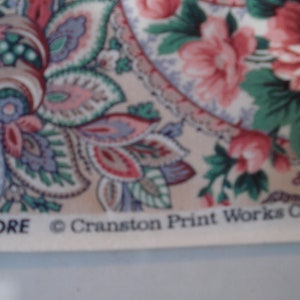 A V.I.P. Print/joan Messmore/cranston Print Works Co./floral Paisley Combination/vintage/retired ...