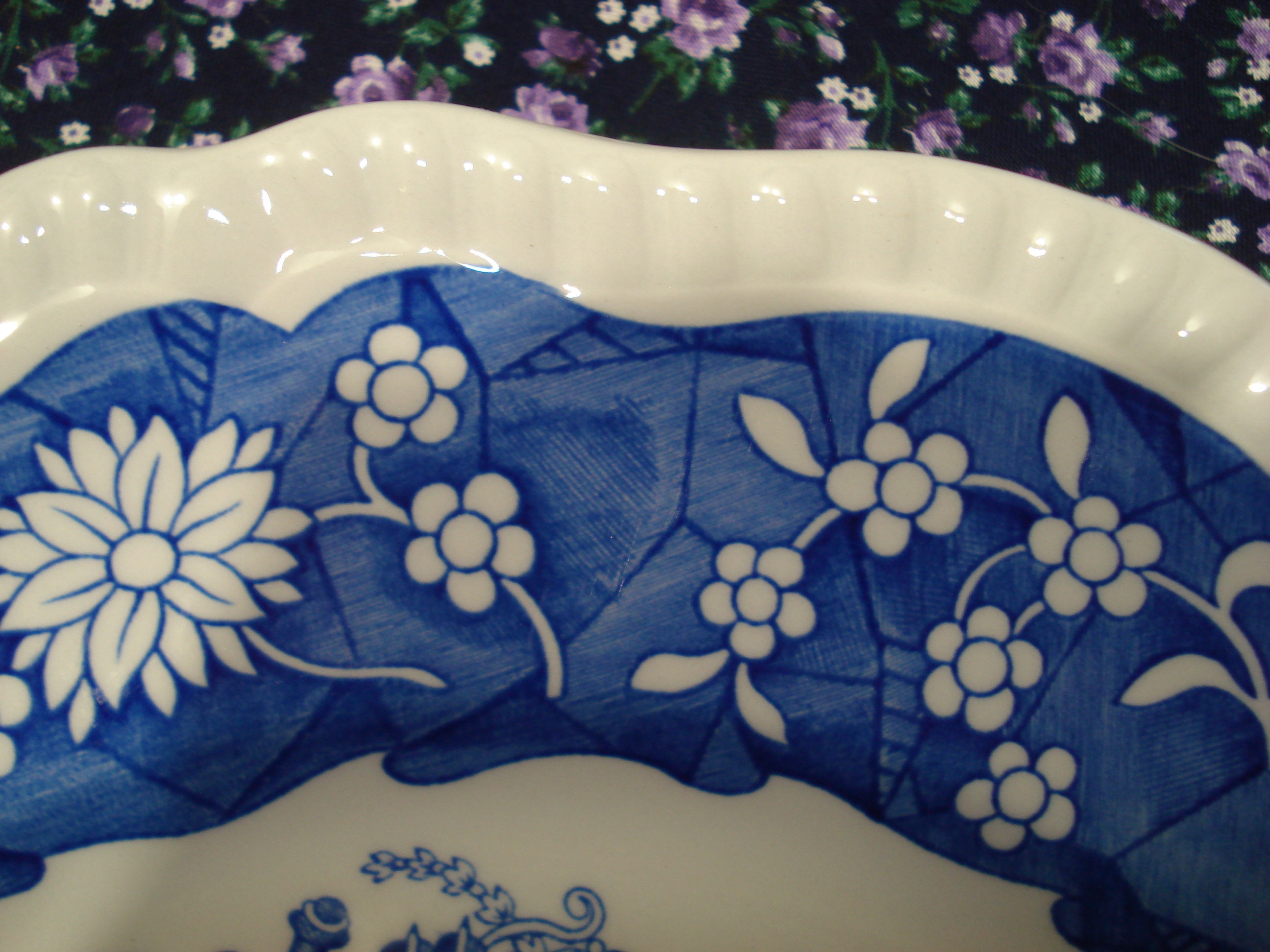 Spode Eleven Inch Plate/blue Transferware/blue Room - Etsy