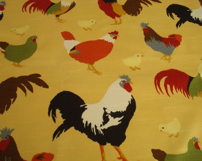 Hen and Rooster Duck Cloth/water Repellent/light Weight Upholstery ...