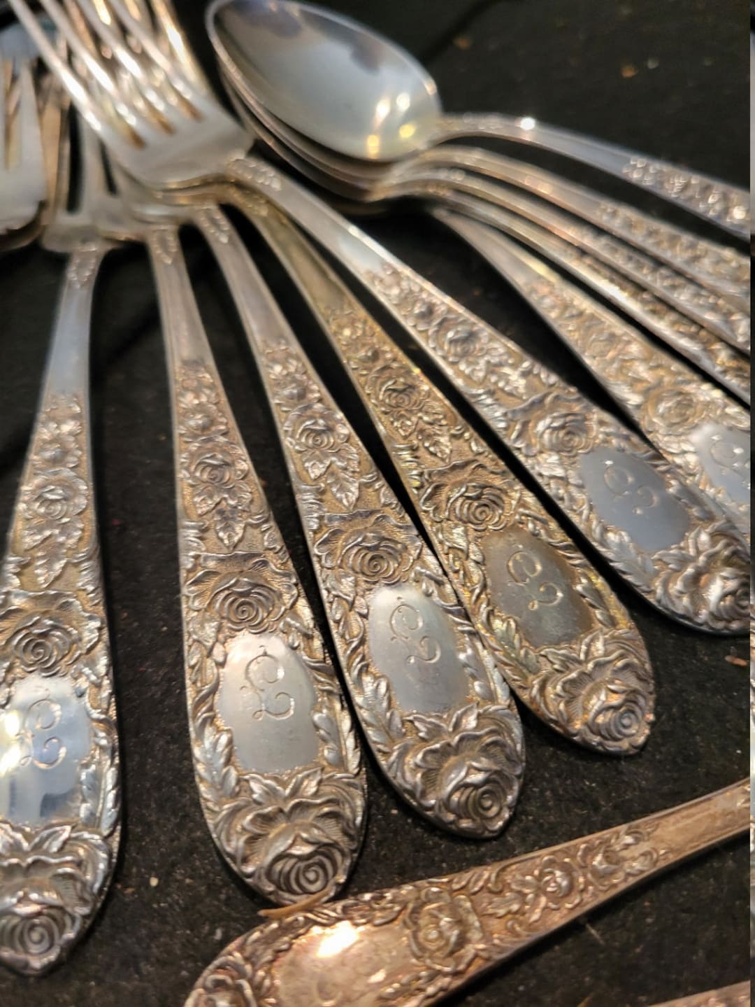 47 Pieces of Kirk Stieff Rose Pattern Sterling W/chest That Can Hold ...