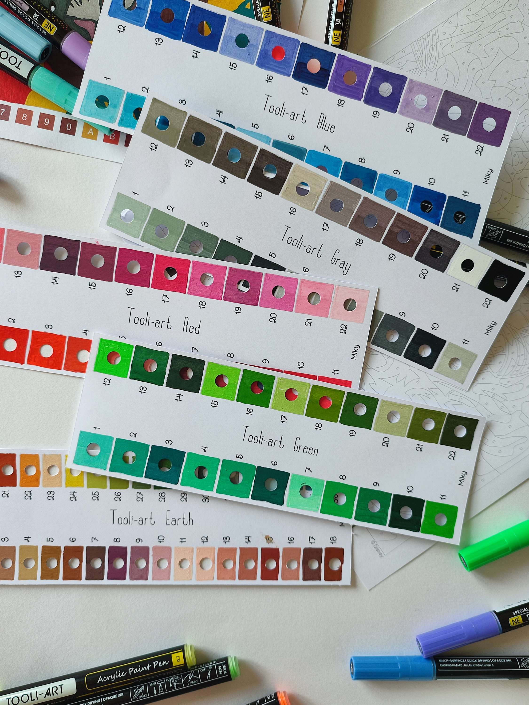 Nuancier Vierge Languo Acrylic Gel-Pen Plus 90 colors | Téléchargement ...