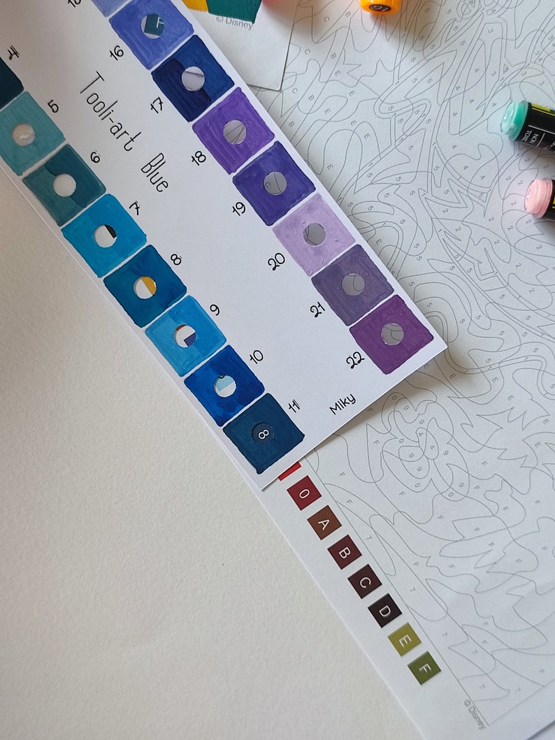 Guangna Acrylic Brush 240 Colors PDF Blank Color Chart | Instant ...