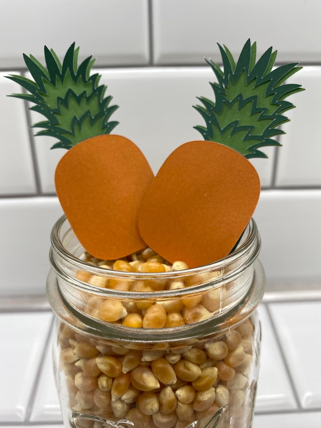 Neutral Pineapple Cupcake Toppers - Etsy