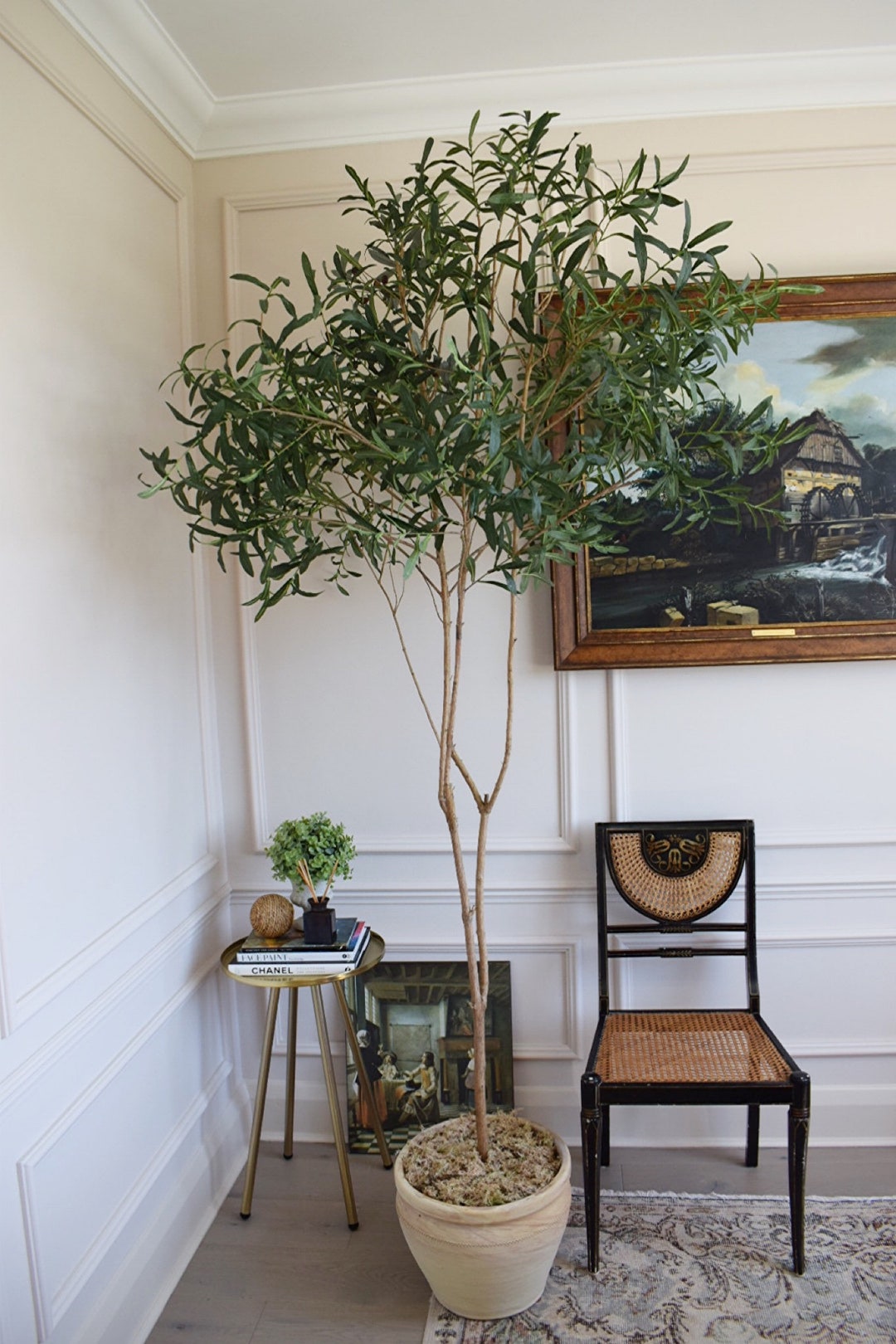 Lollipop Faux Realistic Olive Tree , Artificial Large Potted Tree H ...