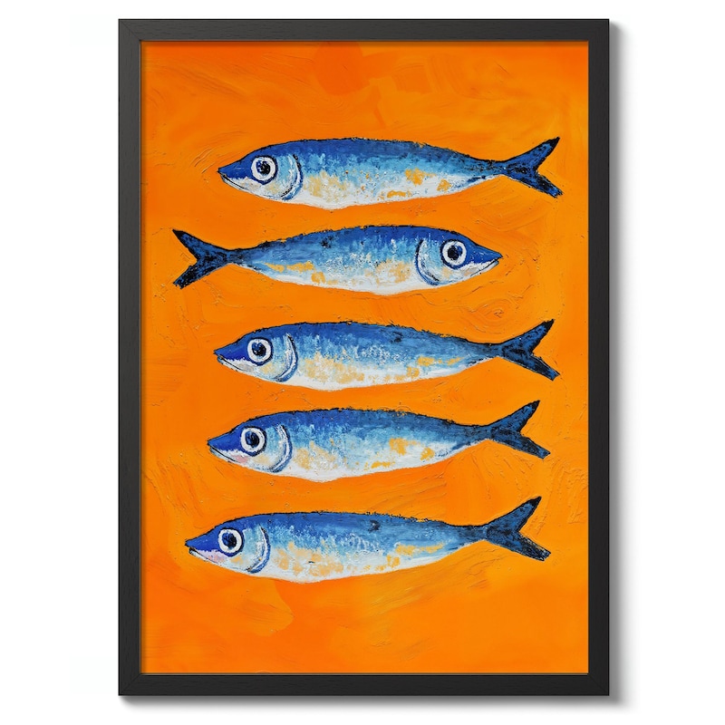 Printed Art Work Fish - Etsy UK