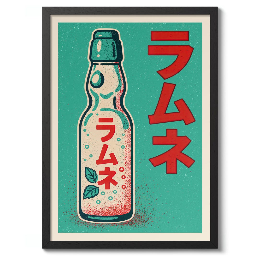 Ramune Soda Print Poster, Japanese Vintage Wall Art Decor Gift - Etsy