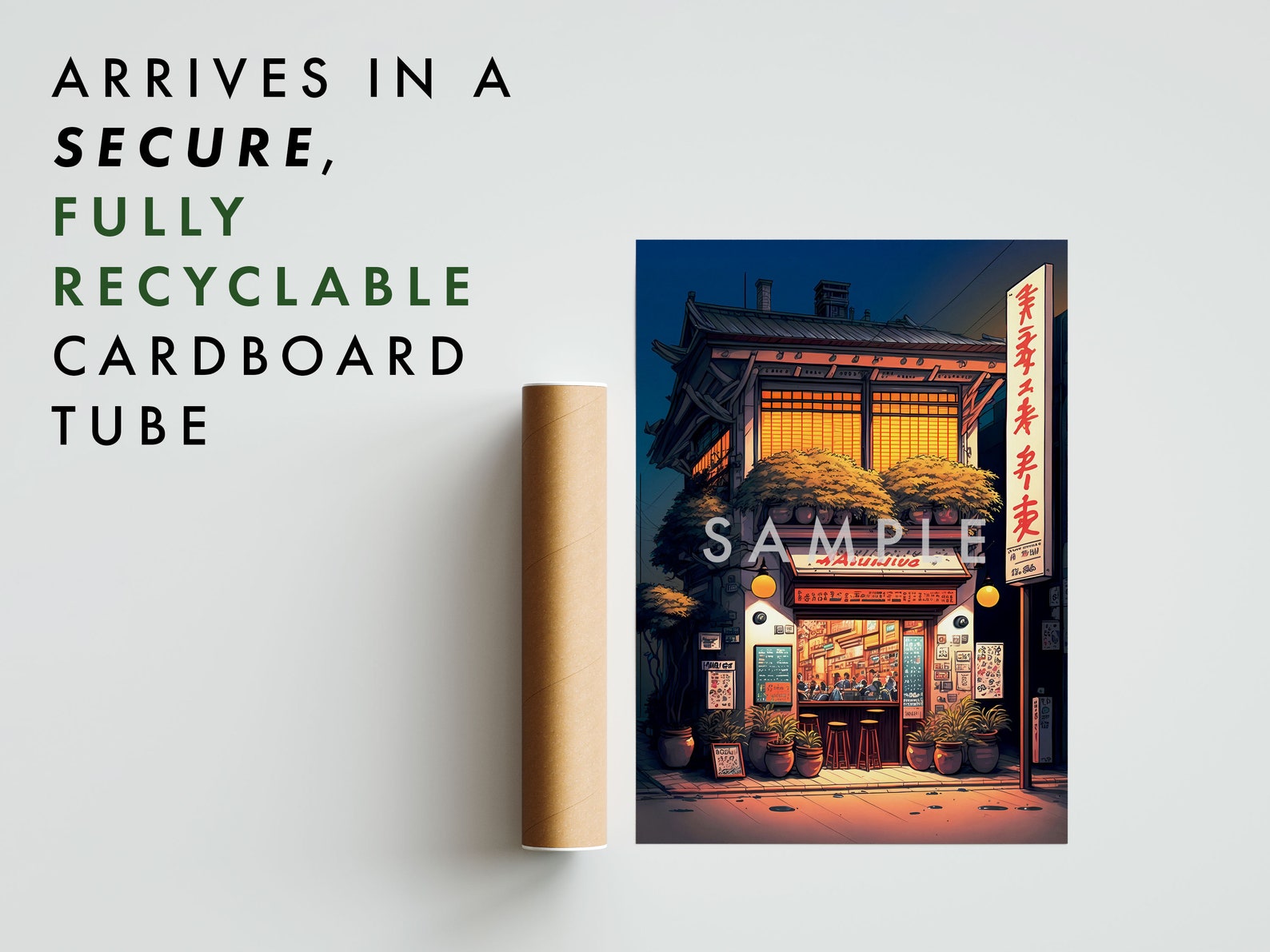 Evening at the Ramen Shop Poster, Japanese Anime Print, Ukiyo-e Art ...