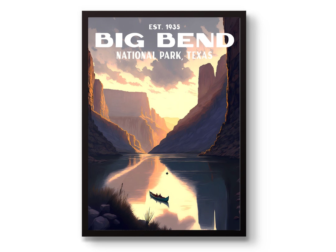 Big Bend Poster Texas National Park Print Vintage Travel - Etsy