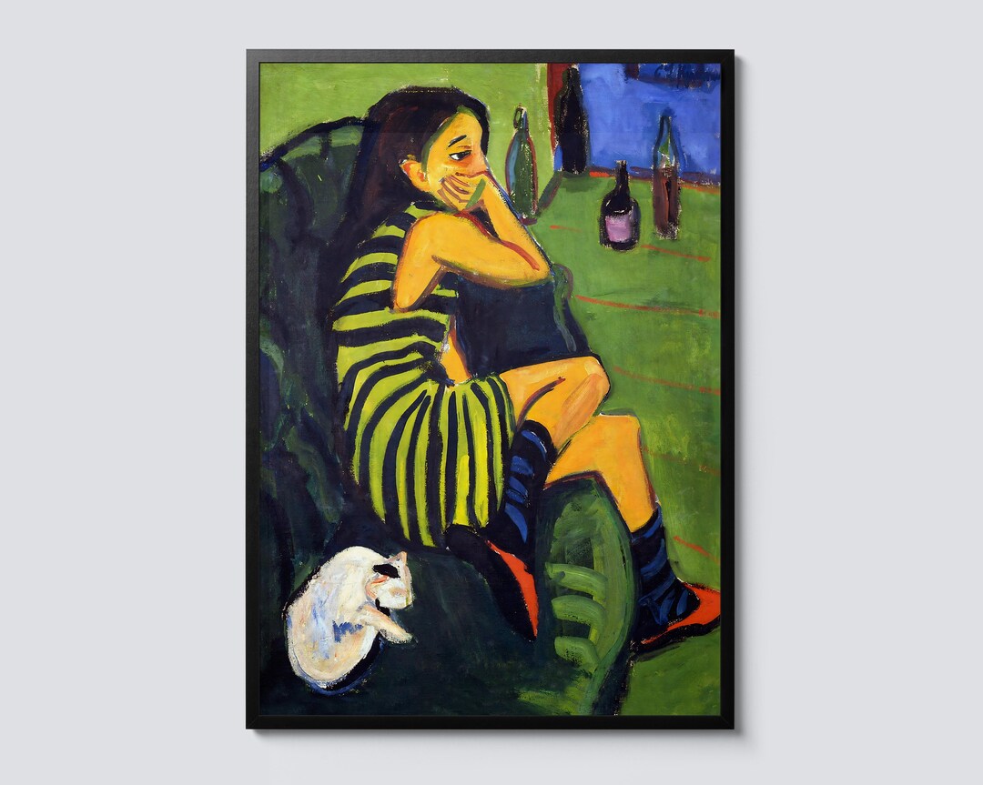 Ernst Ludwig Kirchner 'artistin (marcella)' Portrait Poster, 1910 ...
