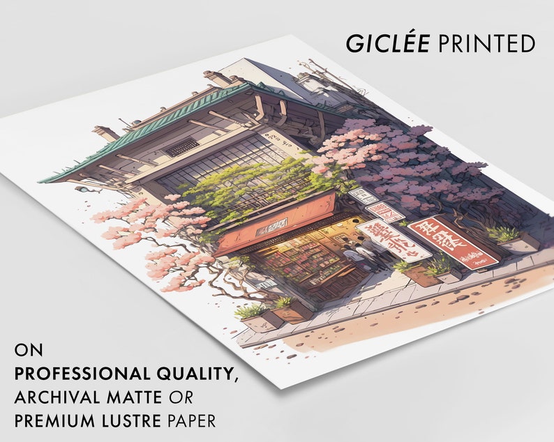 Restaurant in Tokyo Poster, Japanese Anime Print, Ukiyo-e Illustration ...