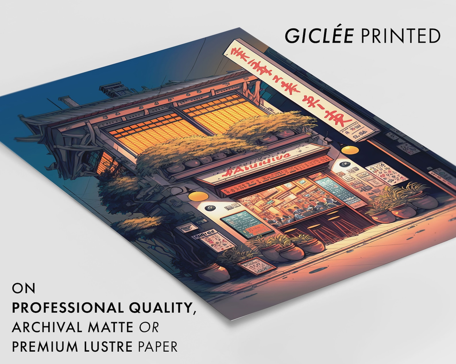 Evening at the Ramen Shop Poster, Japanese Anime Print, Ukiyo-e Art ...