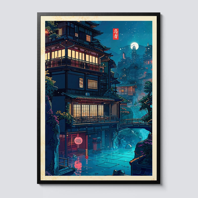 Japanese Pagoda Poster - Etsy UK