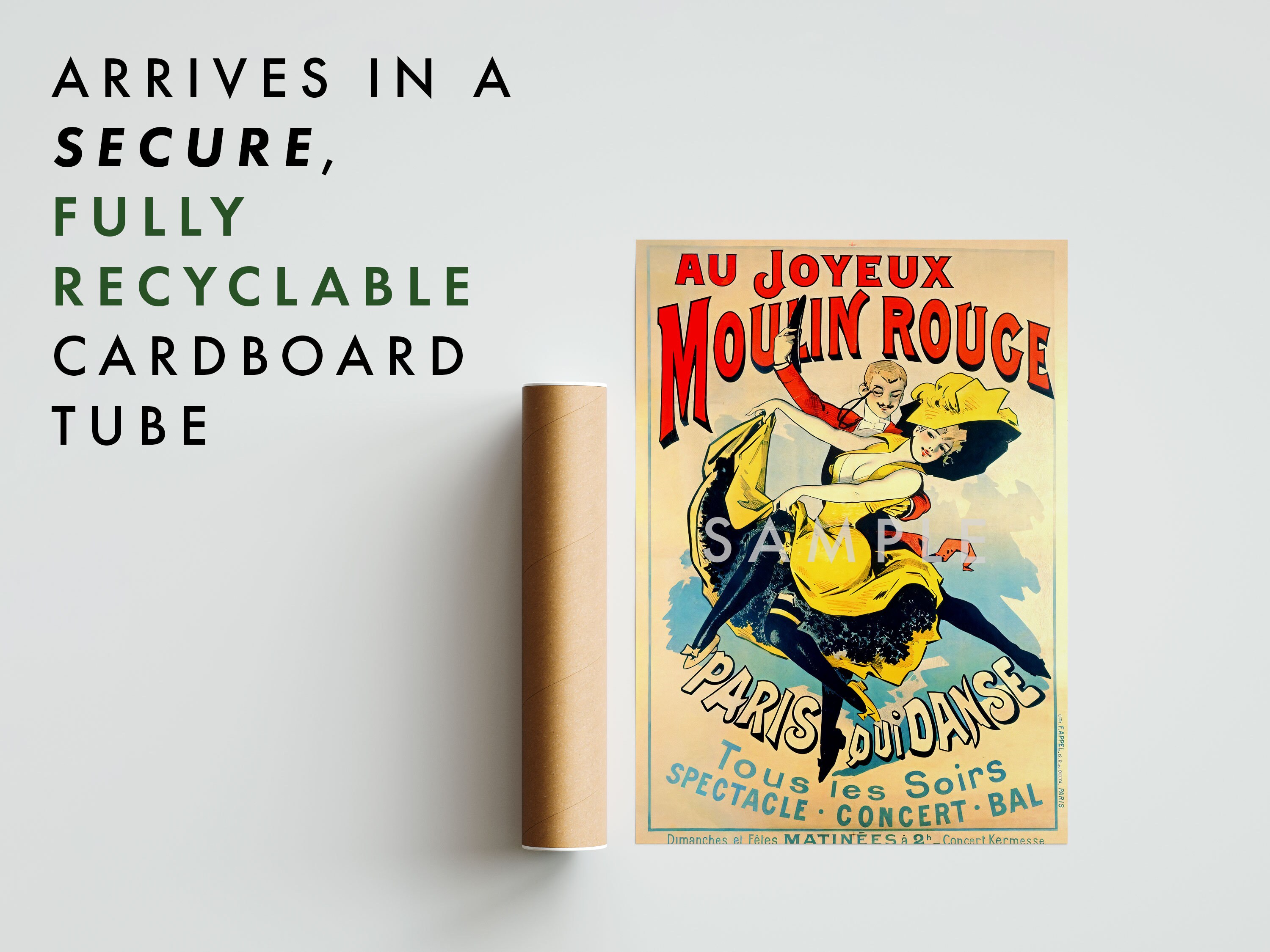 Vintage Moulin Rouge Poster French Cabaret Dancers Print - Etsy UK