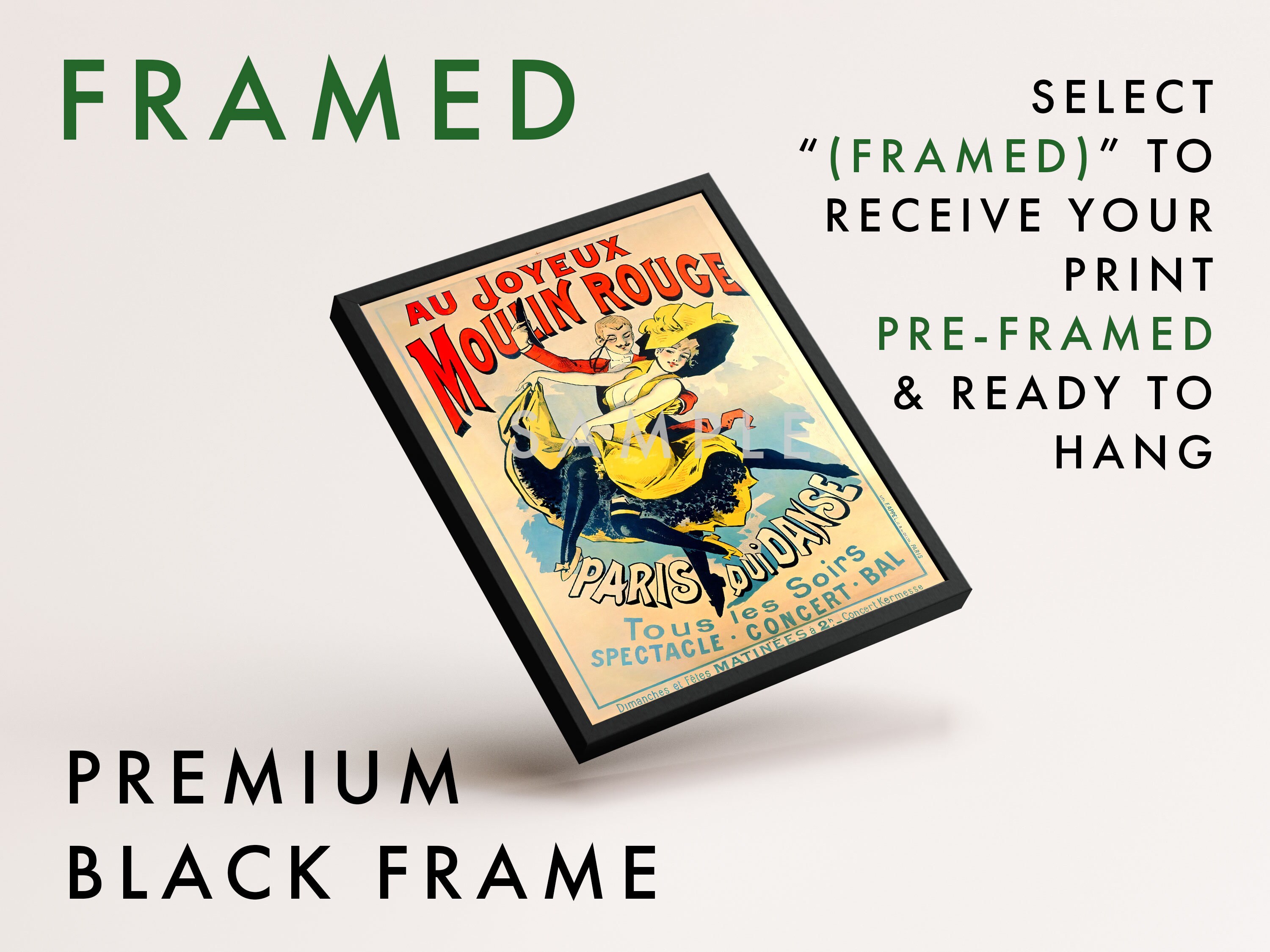 Vintage Moulin Rouge Poster French Cabaret Dancers Print - Etsy UK