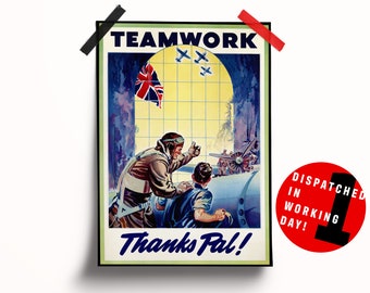 Teamwork Poster | Etsy UK