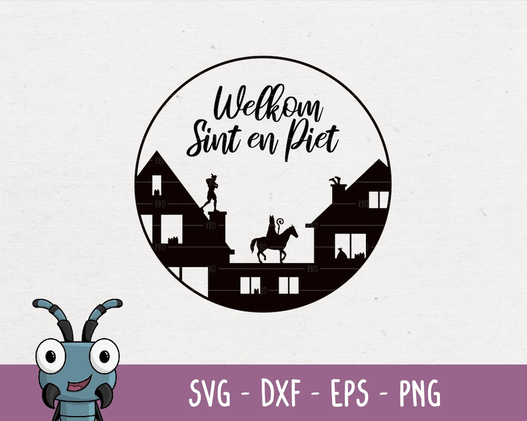 Welkom Sint En Piet Svg Sinterklaas Huizen Svg Pakjesavond - Etsy