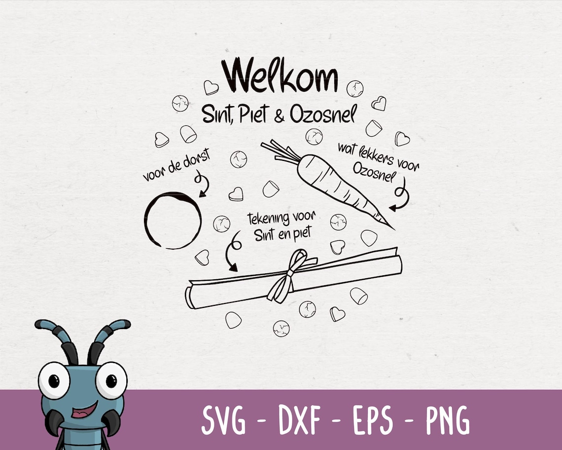 Sint En Piet Dienblad Svg, Welkom Sint En Piet Clipart ...
