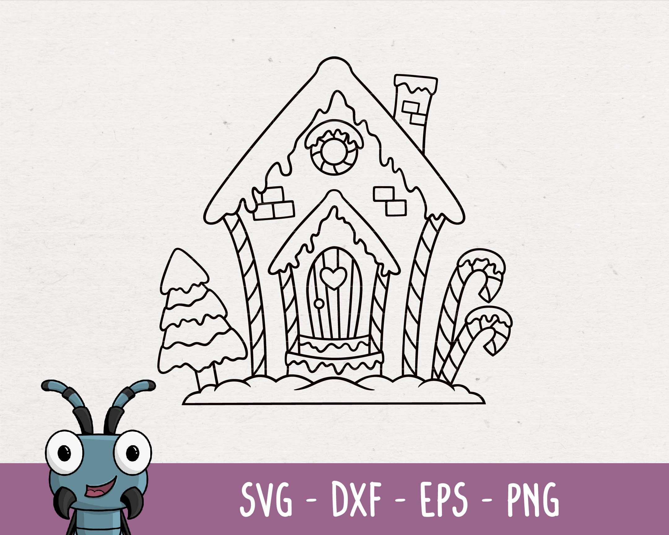Gingerbread House Svg Candy Cane Svg Christmas Candy Svg - Etsy