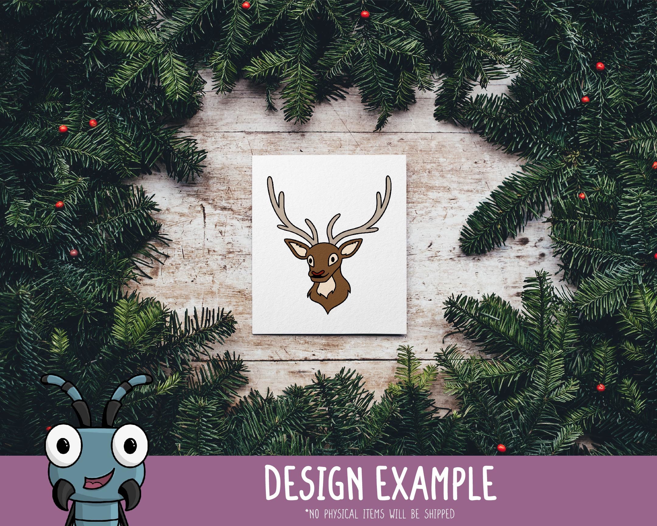 Reno de Navidad SVG Lindo Rudolph SVG Reno de Santa Claus - Etsy México