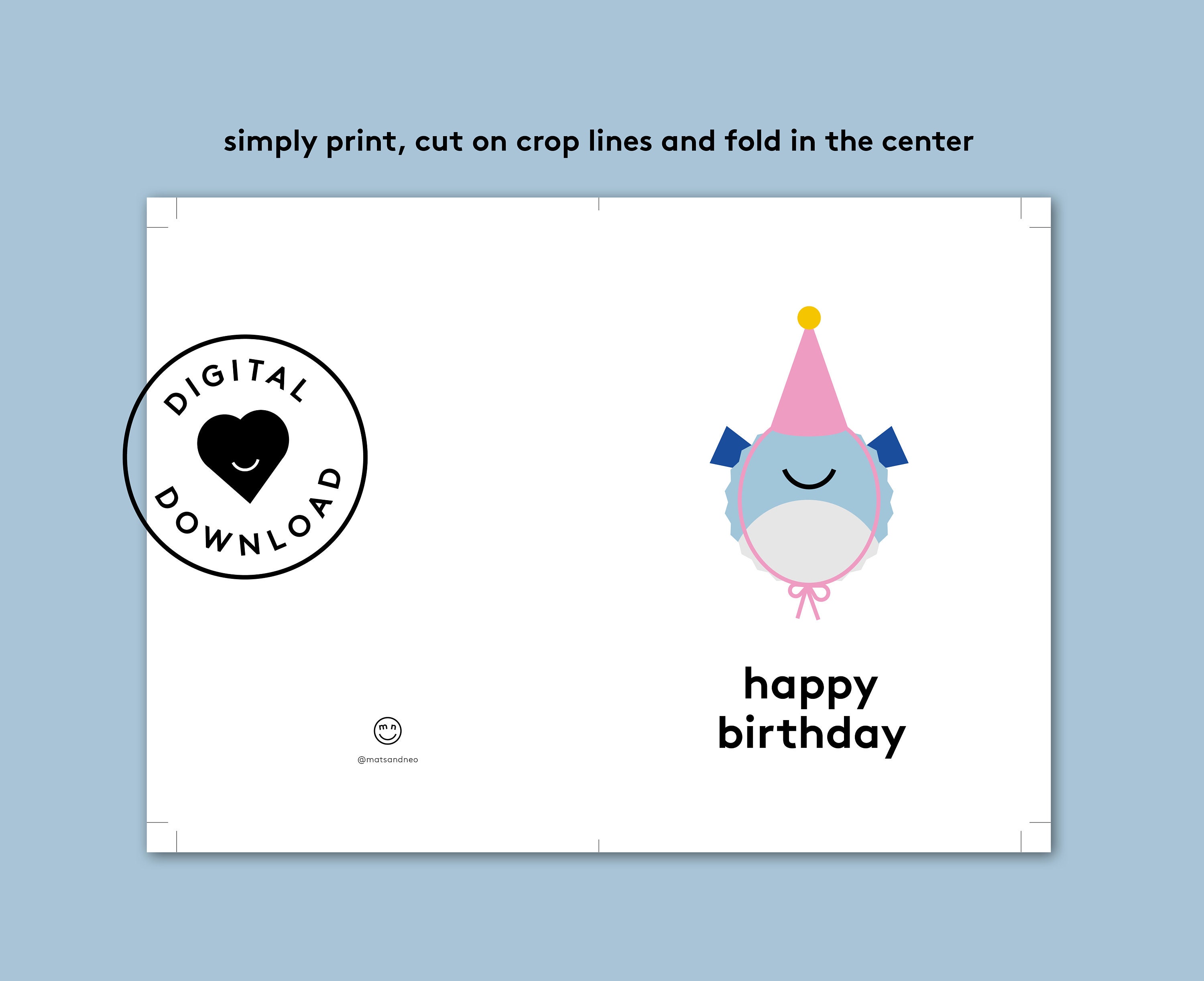 PRINTABLE Happy Birthday Card Gender Neutral Baby Card Birthday Card ...