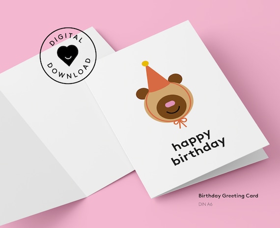 PRINTABLE Happy Birthday Card Gender Neutral Baby Card | Etsy