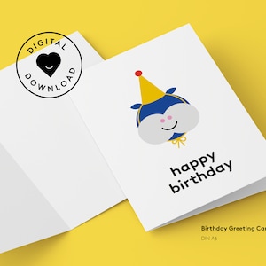 PRINTABLE Happy Birthday Card | Gender Neutral Baby Card | Birthday ...